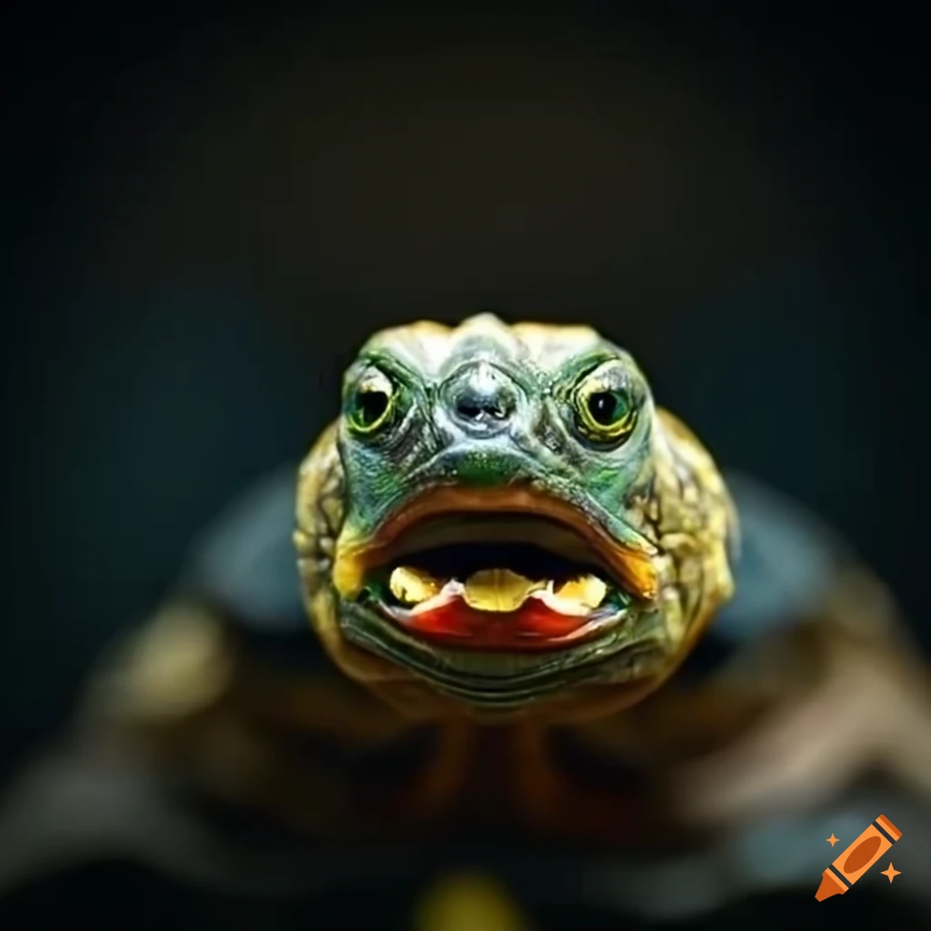 Turtle with shades and gold teeth