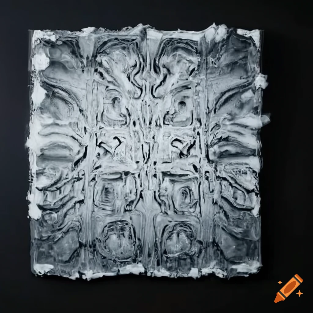 Artistic rendering of melting ice and sci-fi tiles