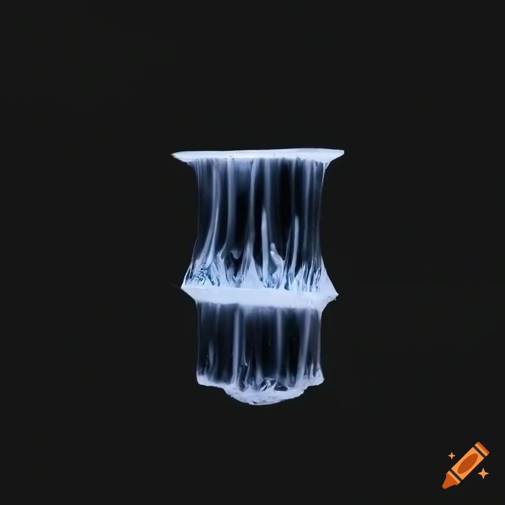 Abstract art of melting ice columns on Craiyon