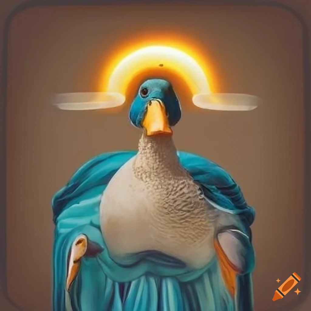Duck wearing a pope hat on Craiyon