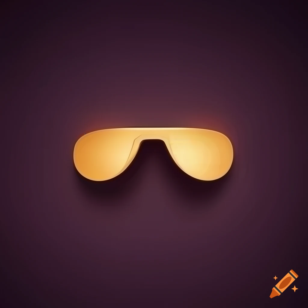 Sleek gold logo icon of AI VR glasses made of PCB on Craiyon