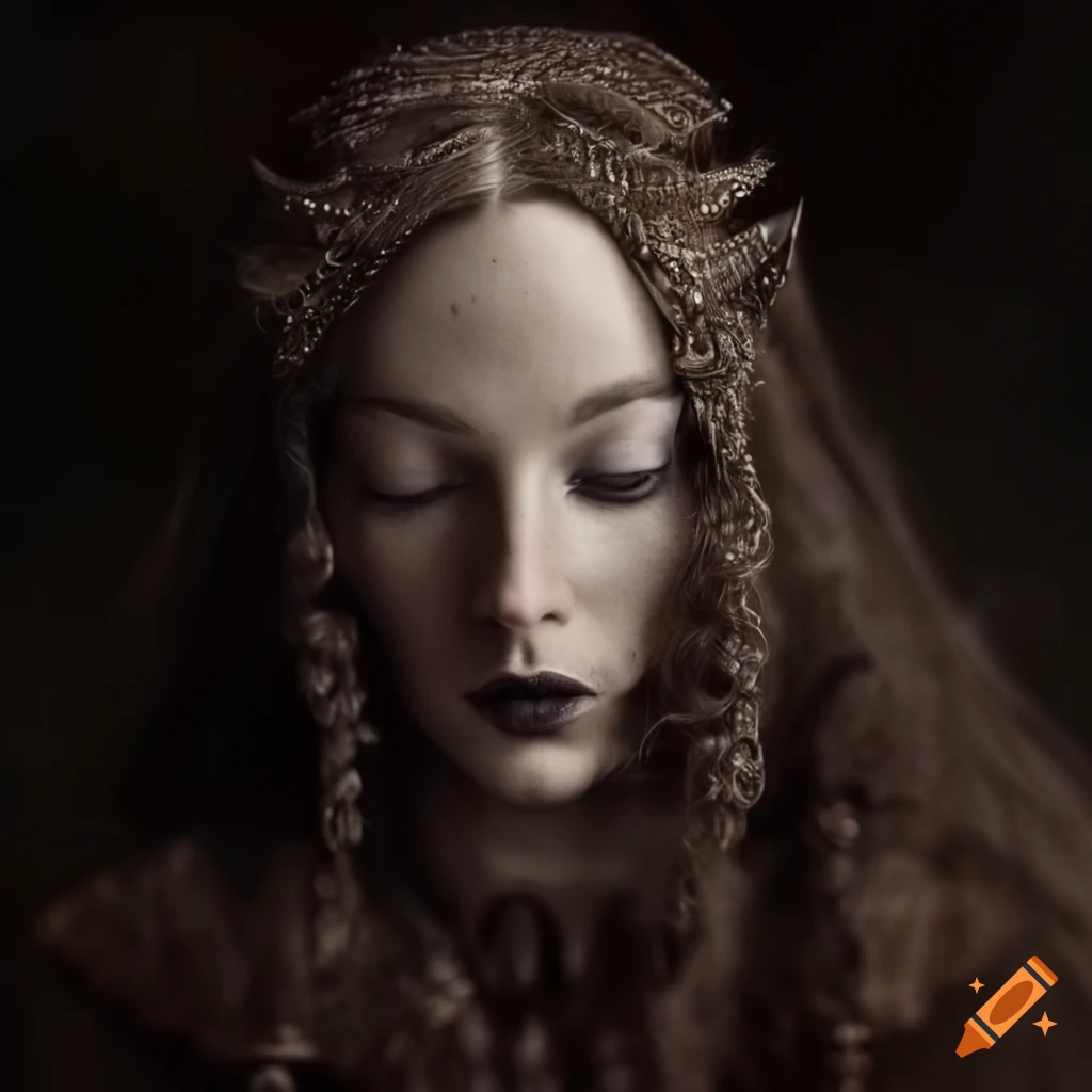Hyperrealistic digital artwork featuring a fairy goddess with ...