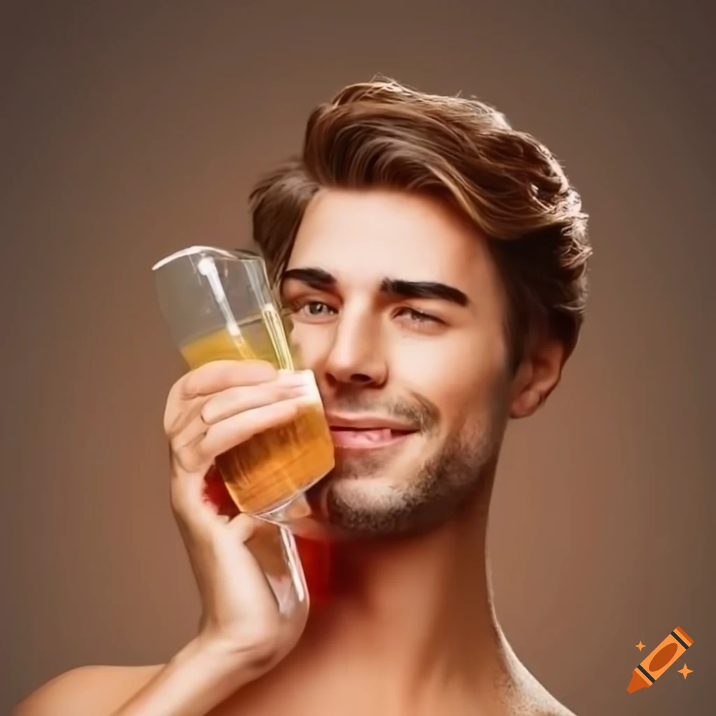 Humorous image of a muscular man in a ballet dress drinking beer on Craiyon