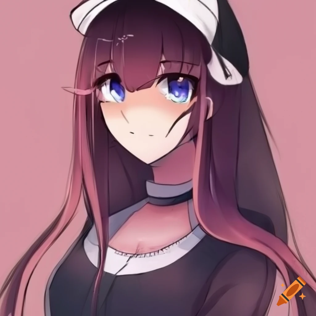 Illustration of a compatible waifu oc for an introvert on Craiyon