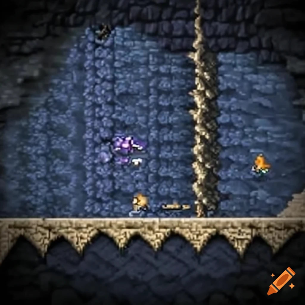 2d pixel art of super metroid game world on Craiyon