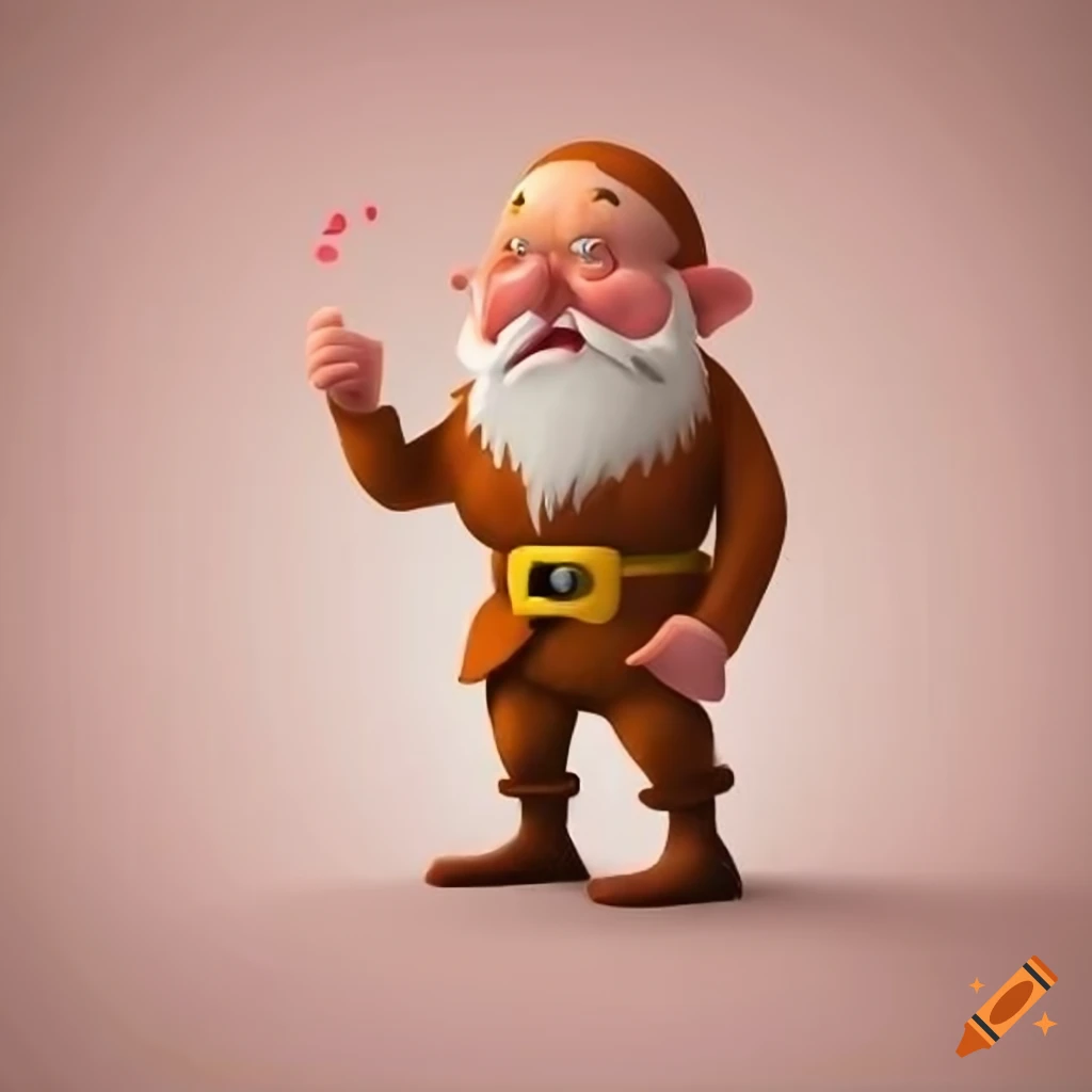 Cartoon image of a sad dwarf