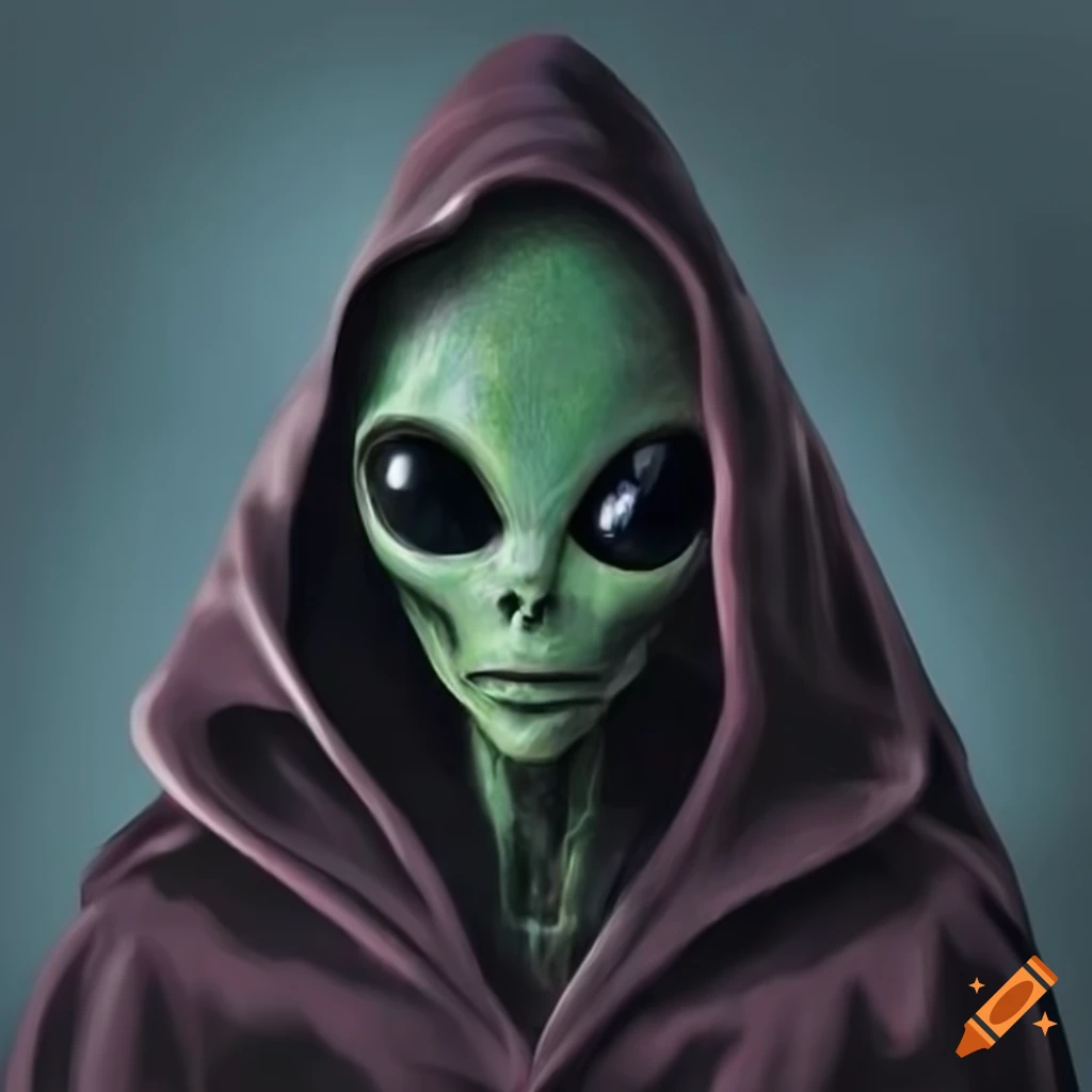 Baby alien exploring snow on Craiyon