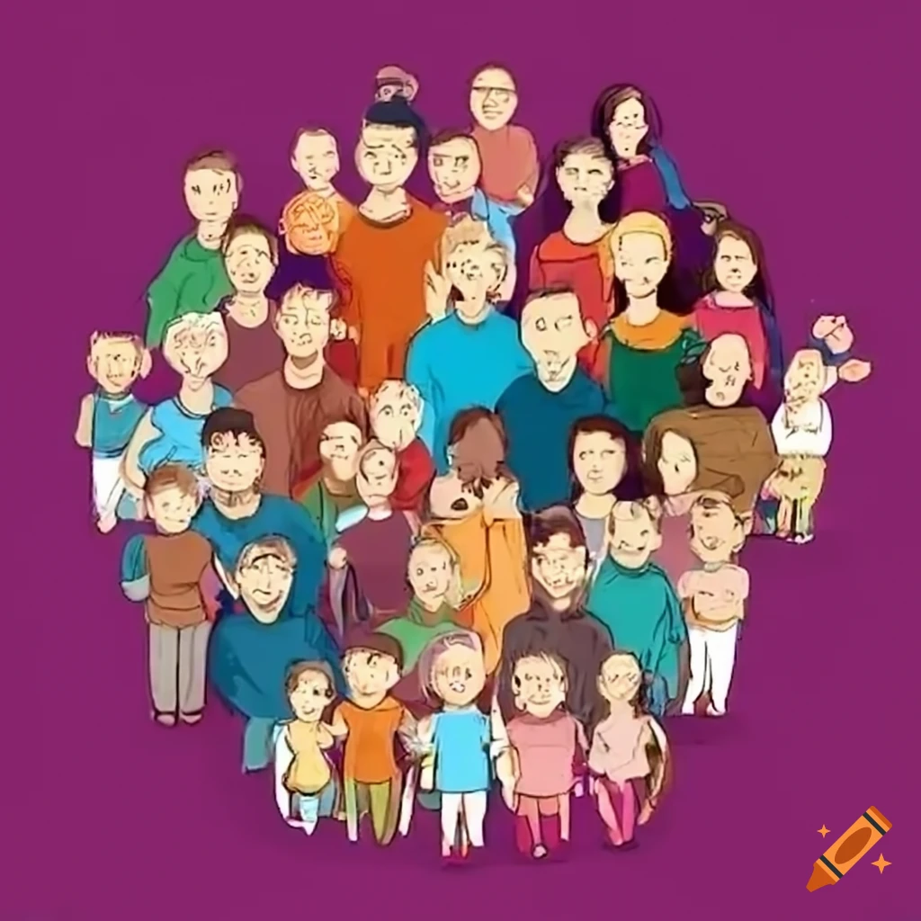 Diverse families photo on Craiyon