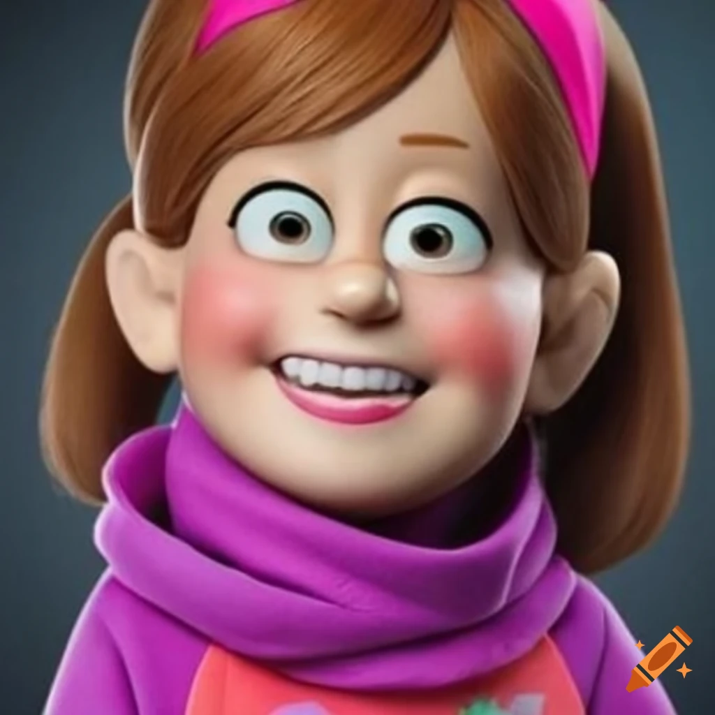 Portrait of mabel pines in realistic style on Craiyon