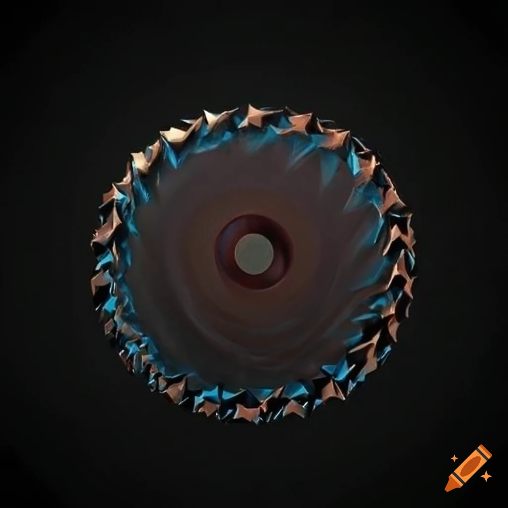 Vibrant metallic sawtooth design on Craiyon