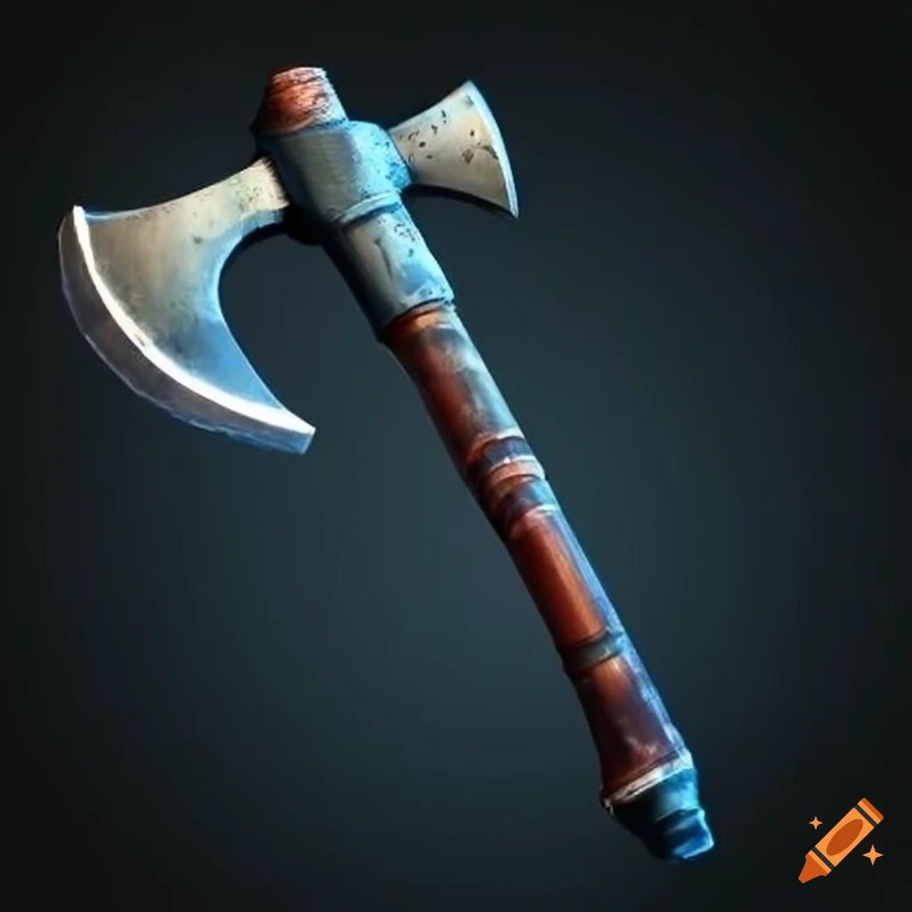 Steampunk mechanical axe on Craiyon