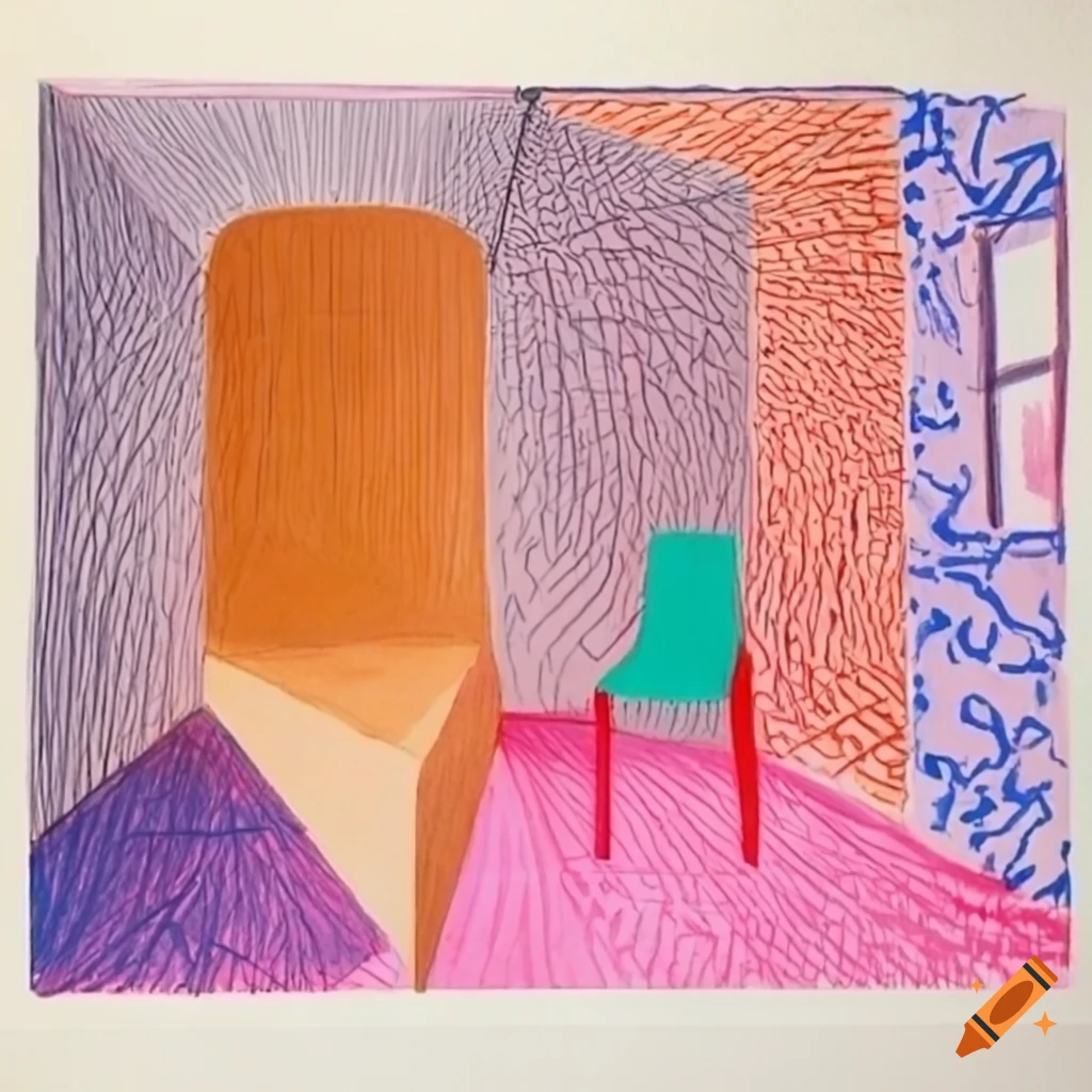 Ink painting with special-shaped spatial structure on Craiyon