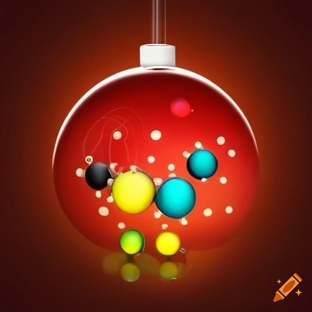 Christmas decorations with chemical molecules