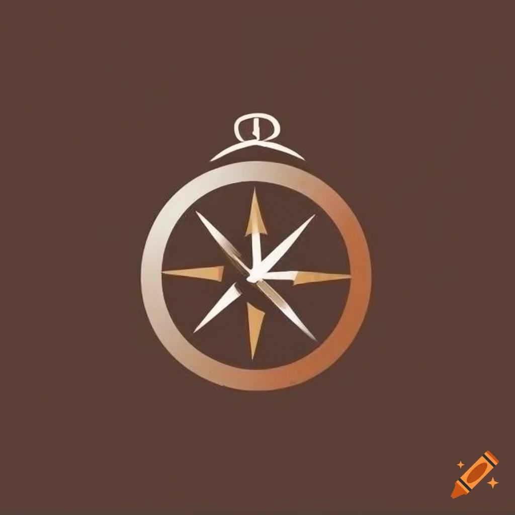 Minimal compass icon on Craiyon