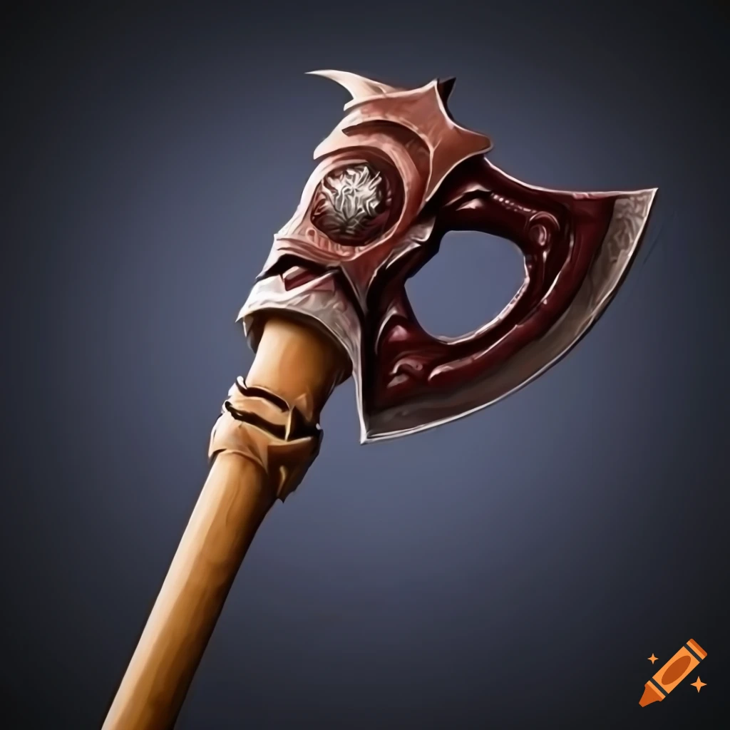 Artistic depiction of a mythical axe