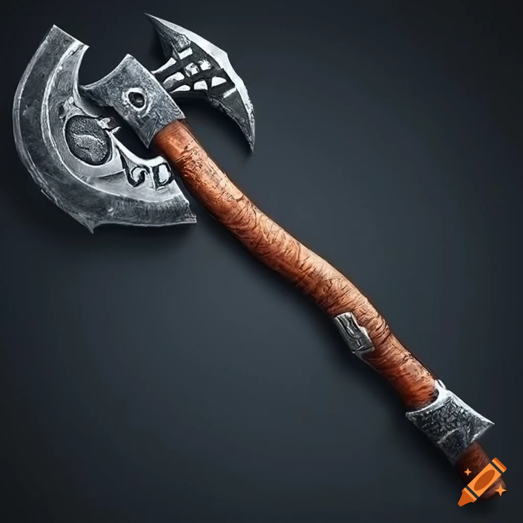 Intricately designed spiderweb axe for bedroom decor on Craiyon