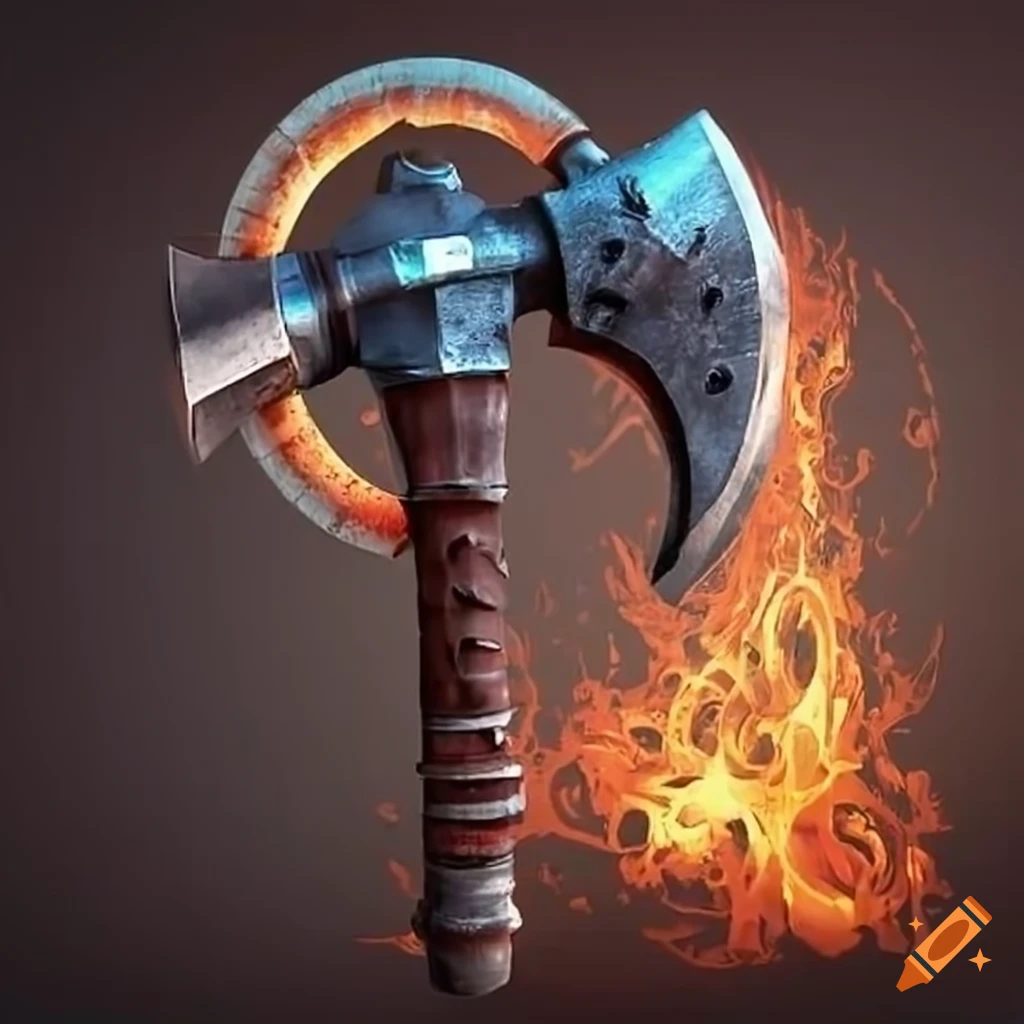 Steampunk mechanical steam axe