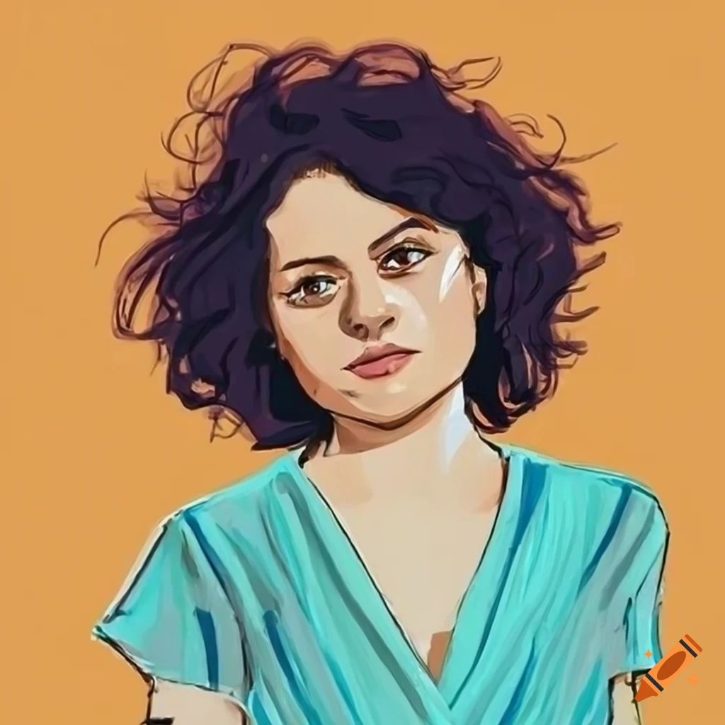 Sketch of alia shawkat on Craiyon