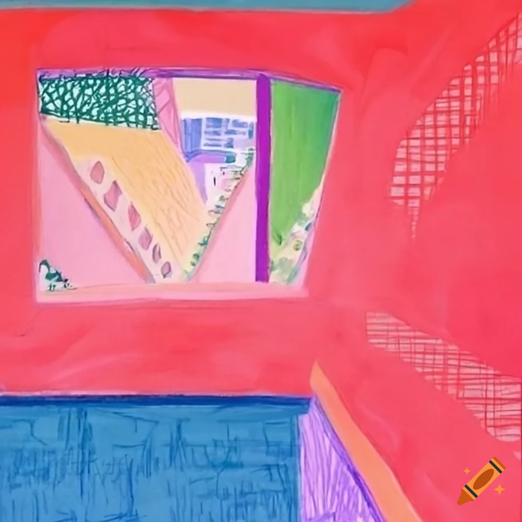 Unique spatial structure in arts district inspired by david hockney on ...