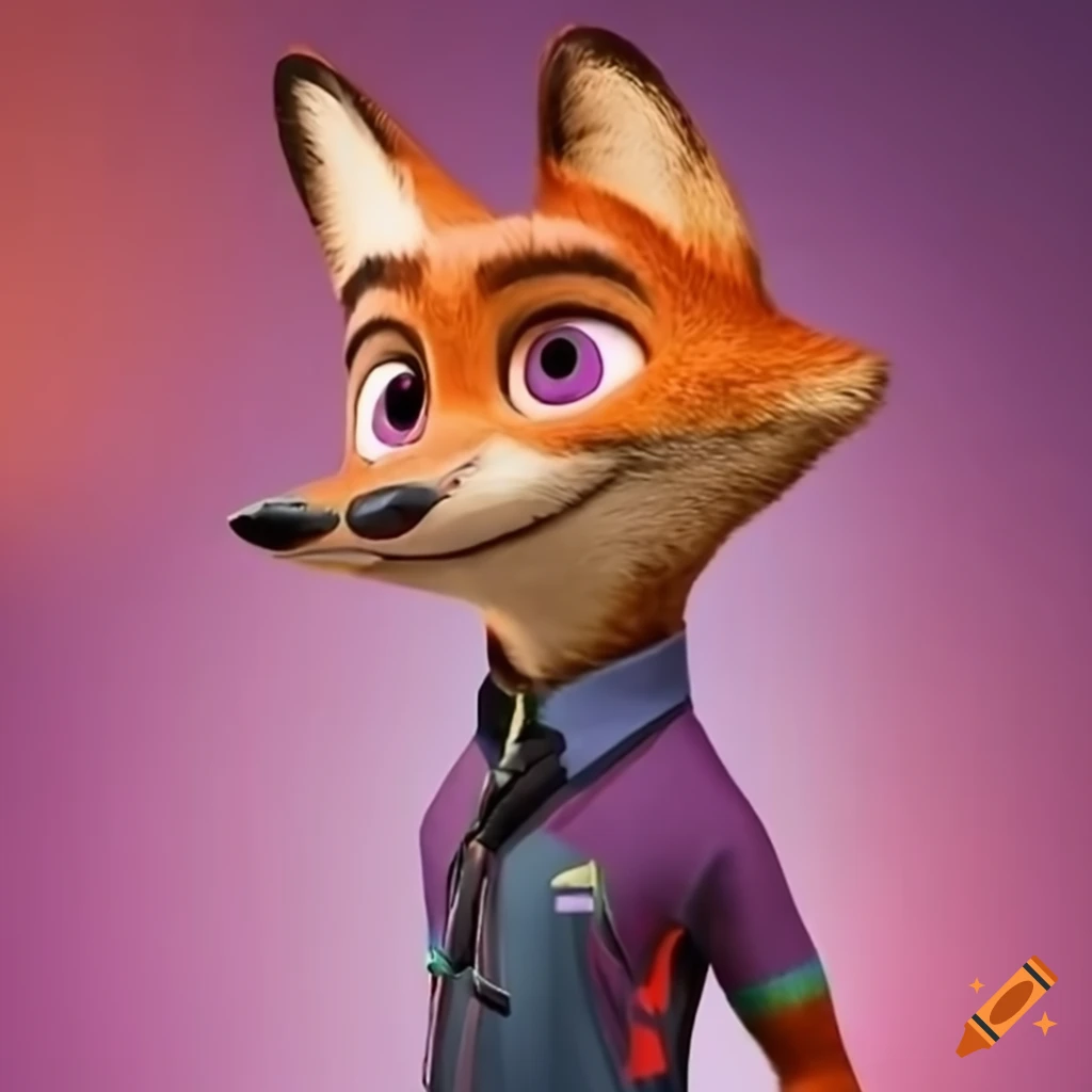 Zootopia fox in cycling attire
