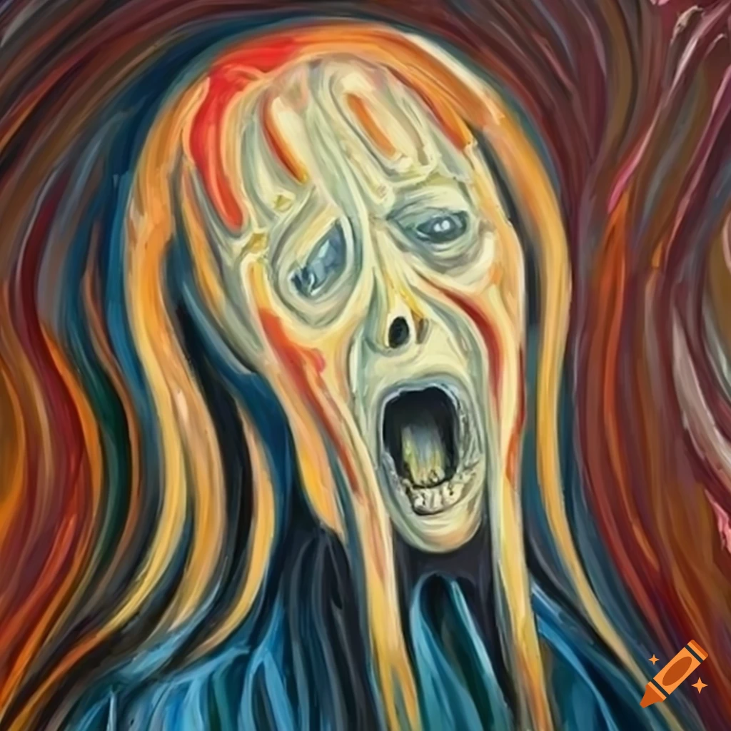 Painting of the scream by edvard munch on Craiyon