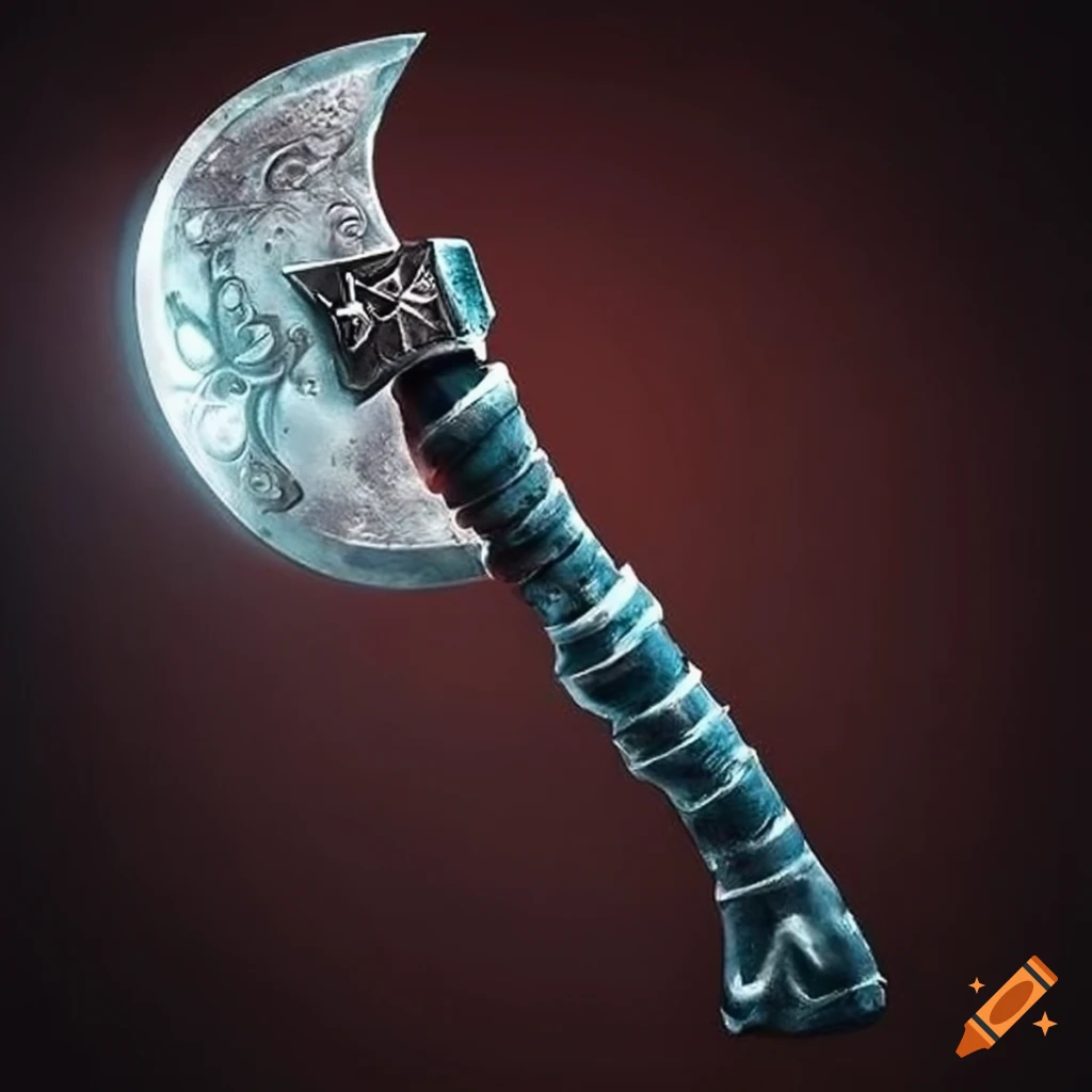Illustration of a magic steel axe