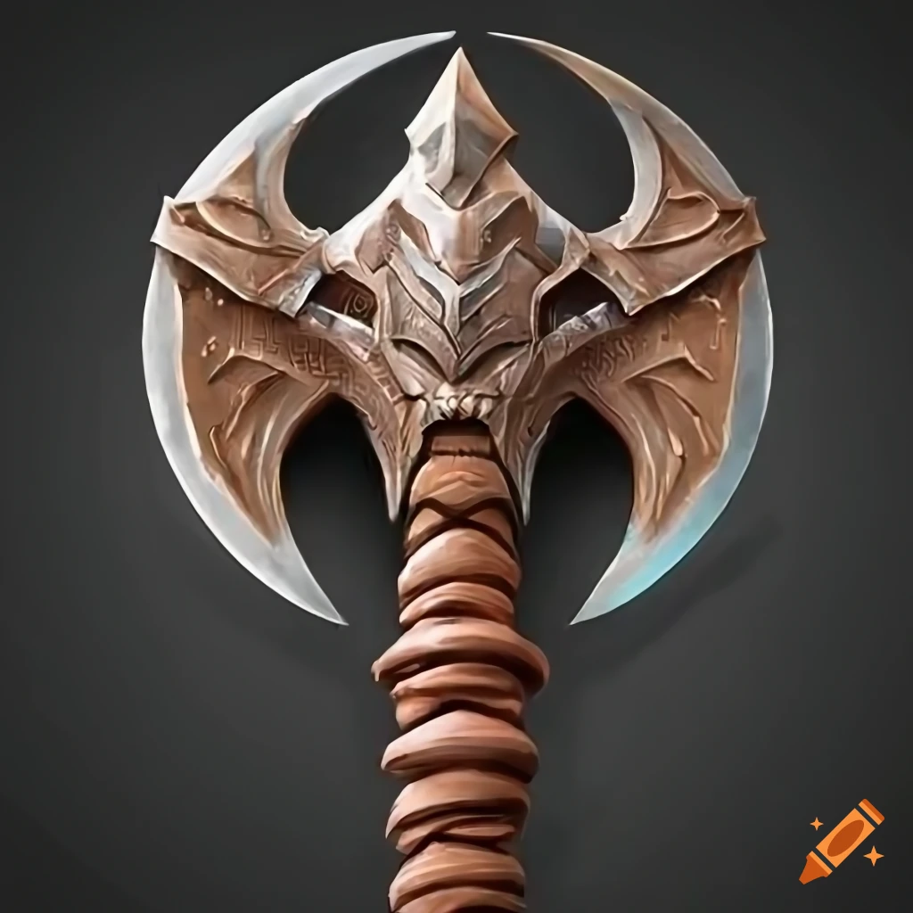 Orc's combat axe on Craiyon