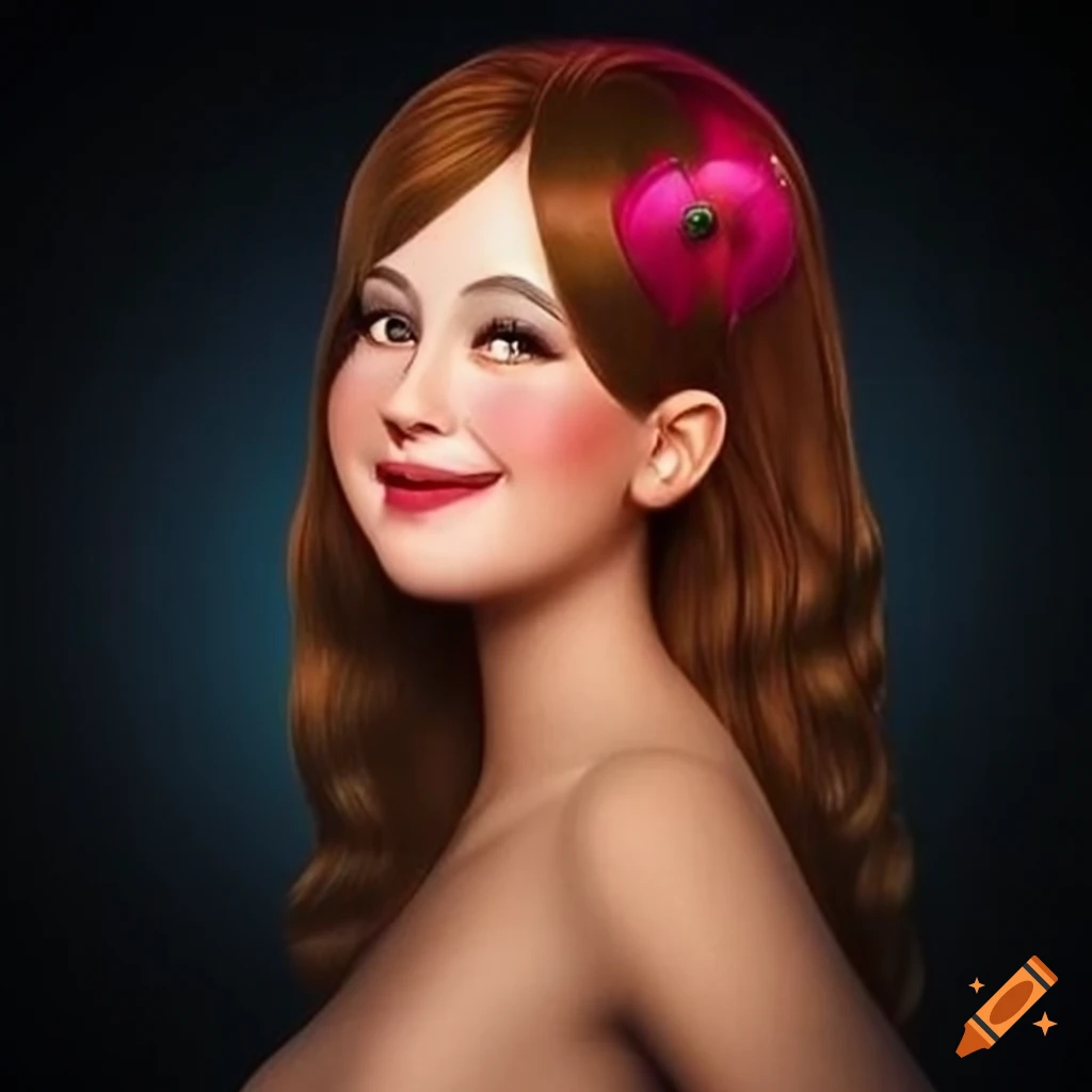 Photorealistic depiction of Mabel Pines as Venus on Craiyon