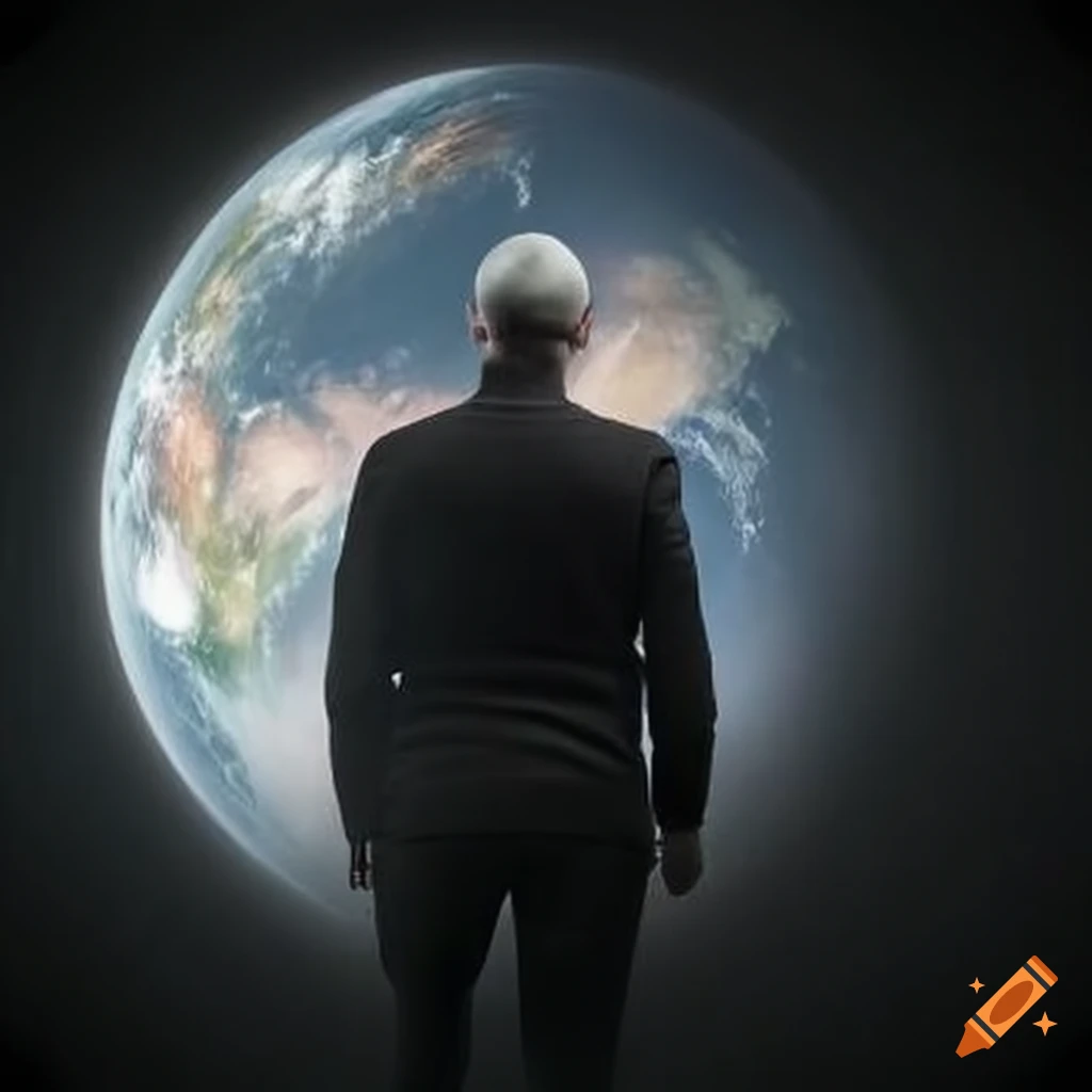 Image of a man returning from another planet on Craiyon