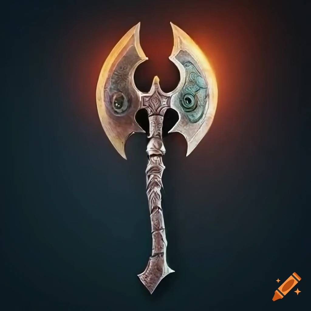Image of a mythical axe on Craiyon