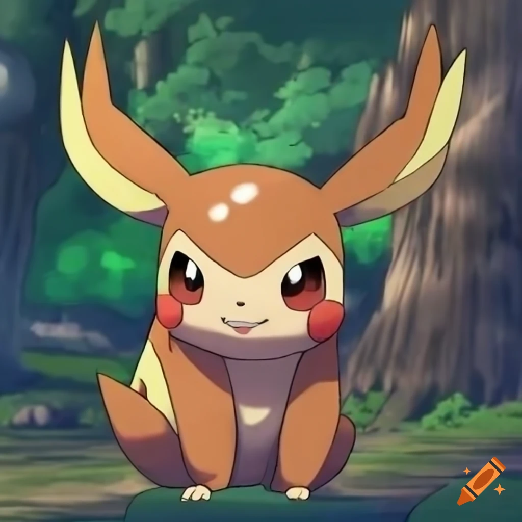 Picachu with deer-like appearance wallpaper