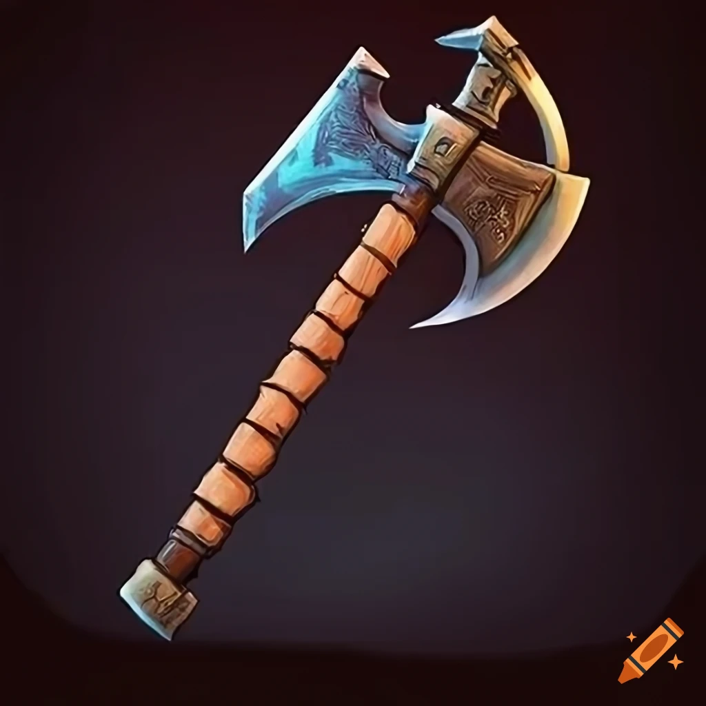 Arcane axe on Craiyon