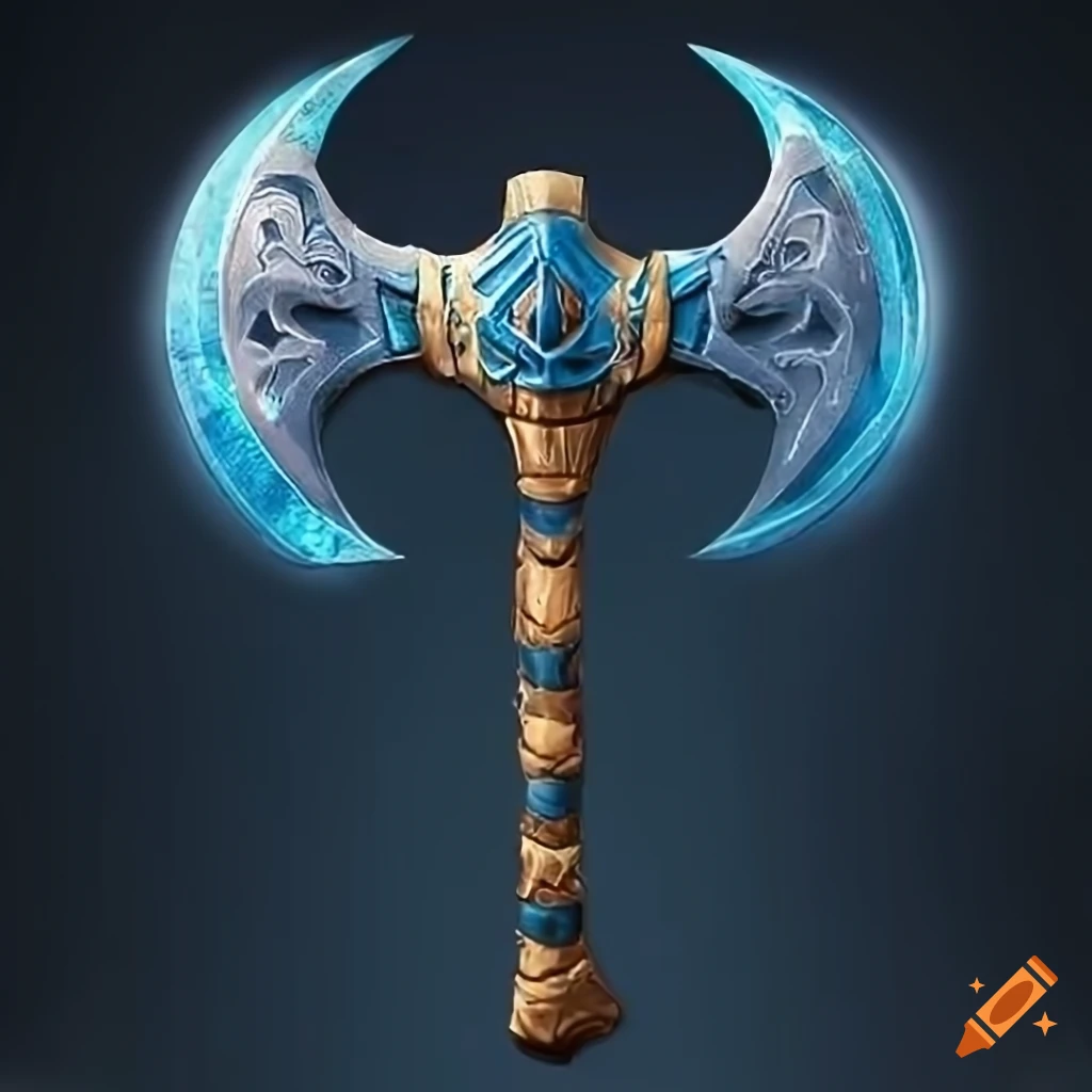Image of a mythical axe on Craiyon