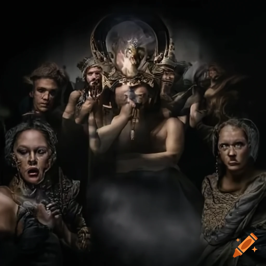 Artwork of a powerful wizard delving into the ether realm on Craiyon