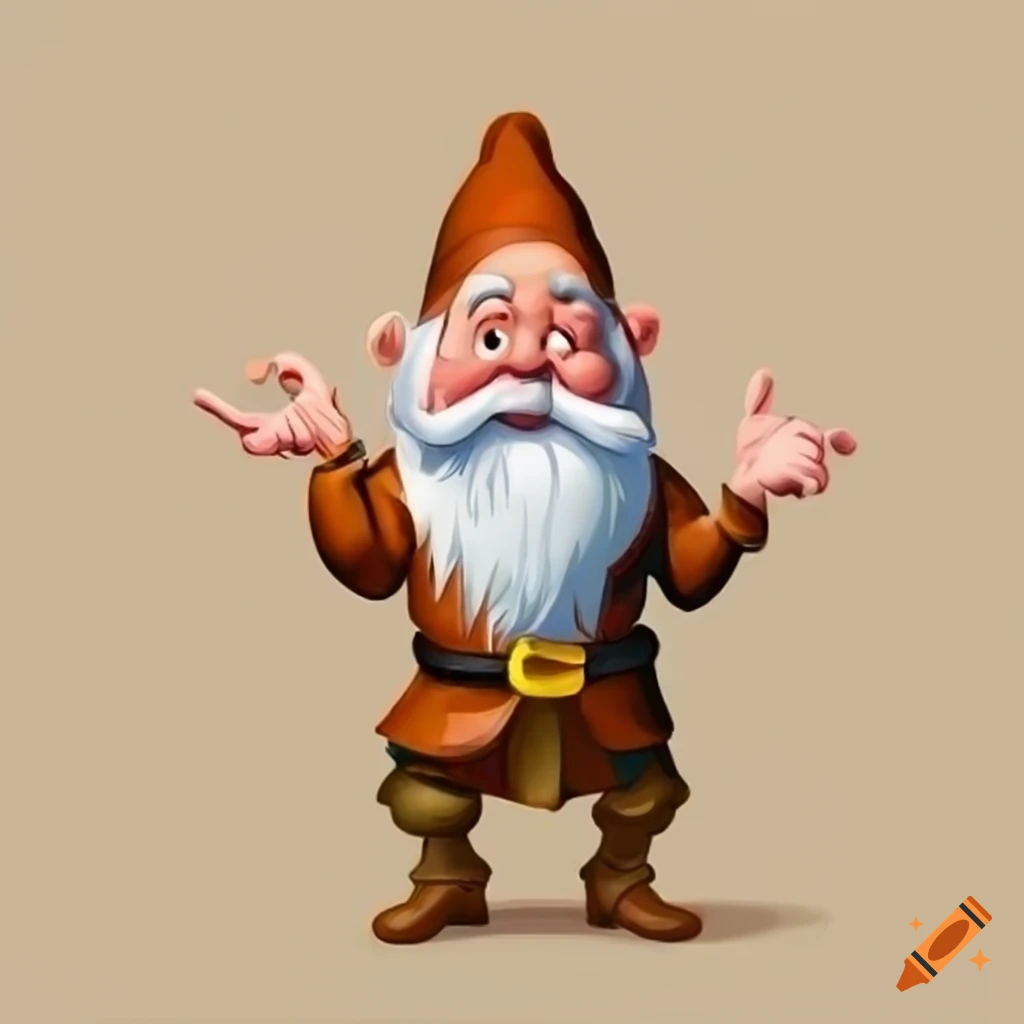Cartoon image of a sad dwarf on Craiyon