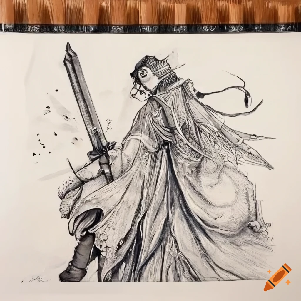 Portrait of charlemagne as a child with his teacher alcuin on Craiyon