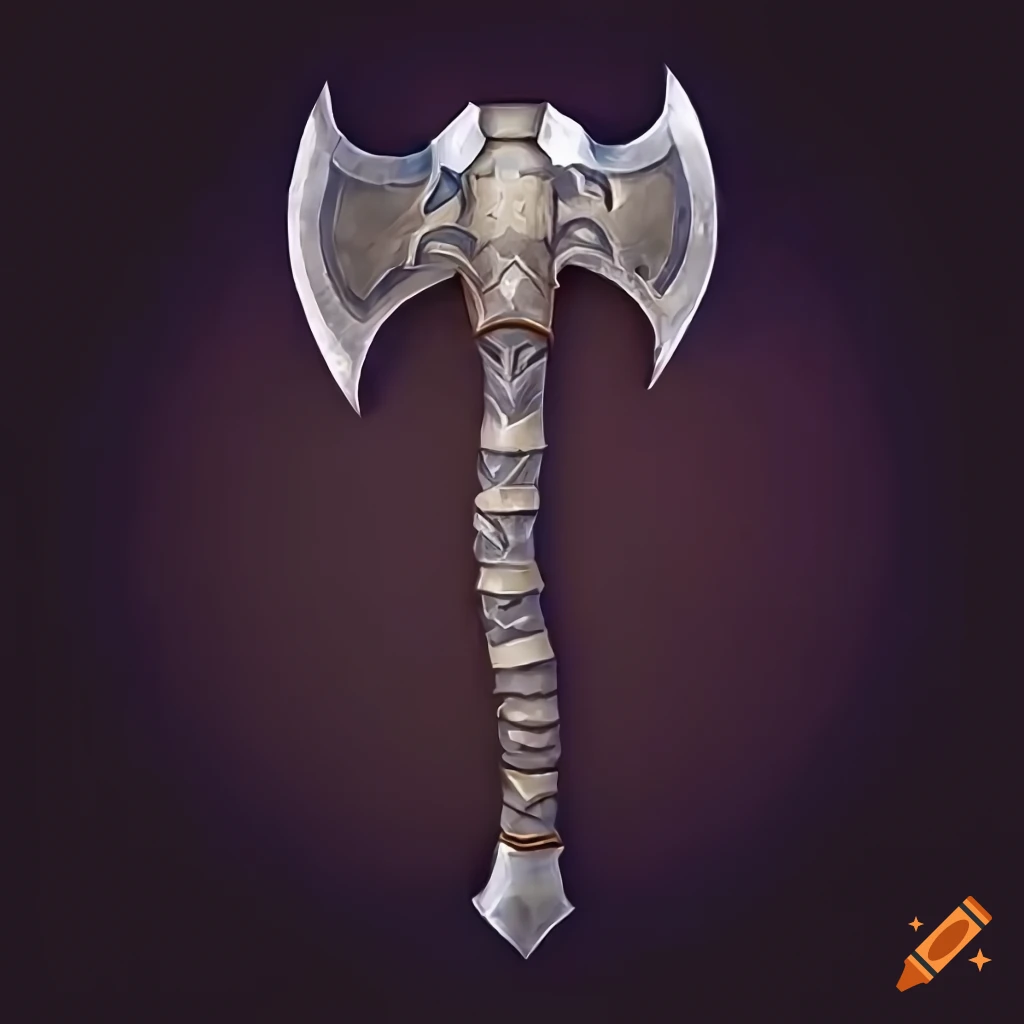 Artistic depiction of a magic battle axe