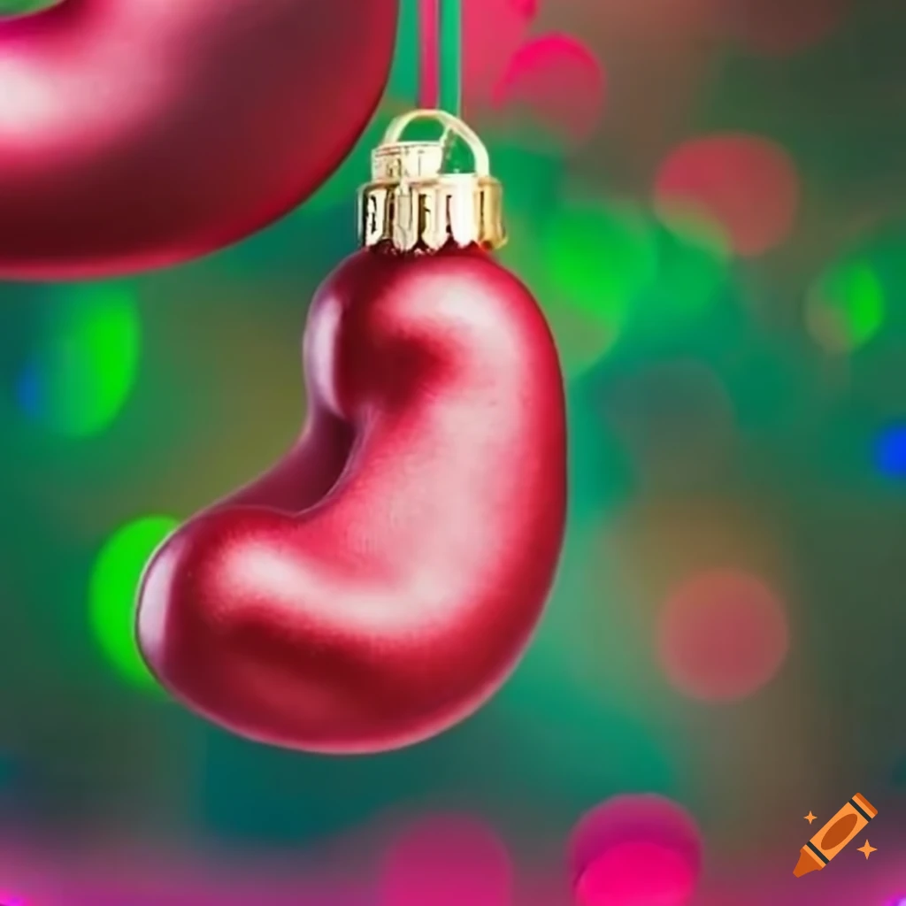 Festive bean christmas tree decoration