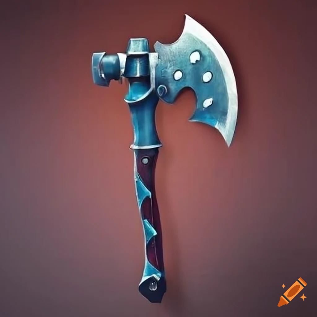 Steampunk mechanical axe