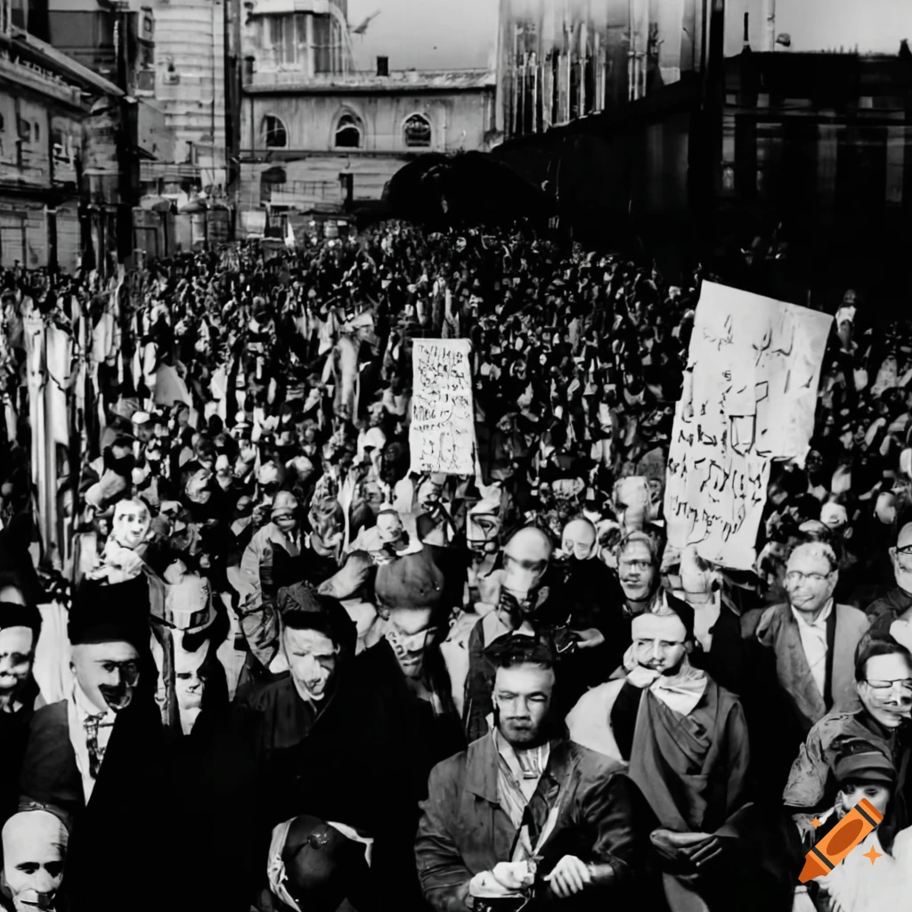 Image of factory workers protesting for their rights on Craiyon