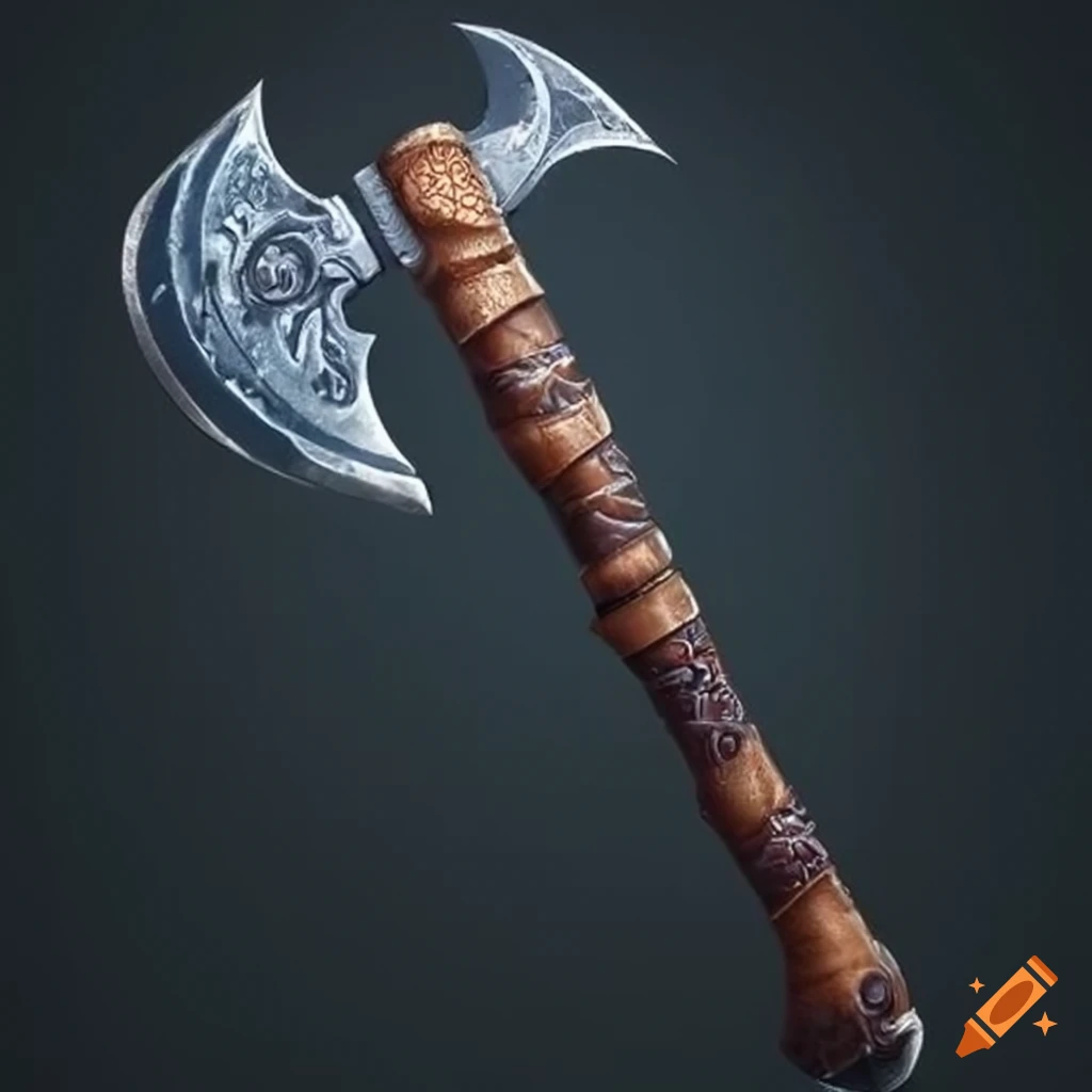 Fantasy style axe on Craiyon