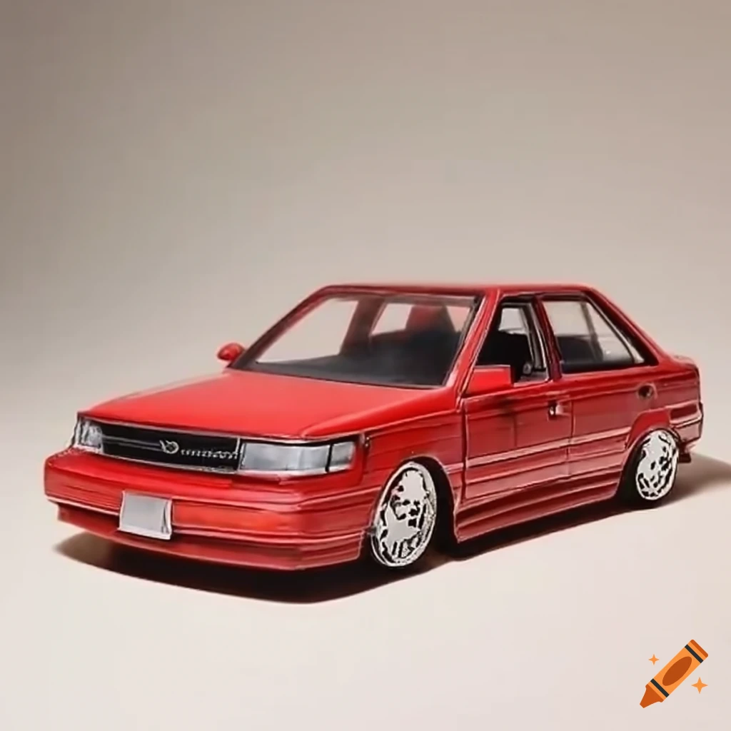 Detailed diecast model of a lowered 1988 toyota camry