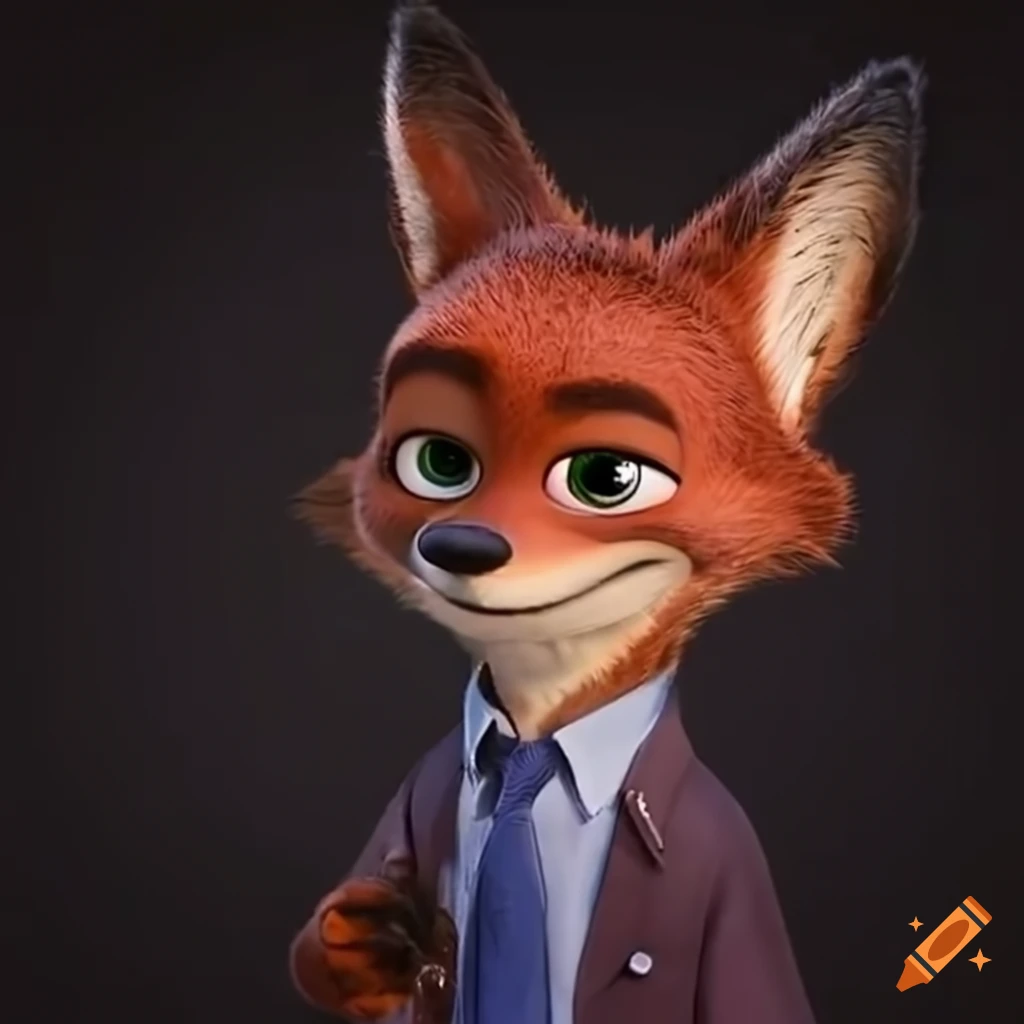 Nick wilde from zootopia trapped in a spider web