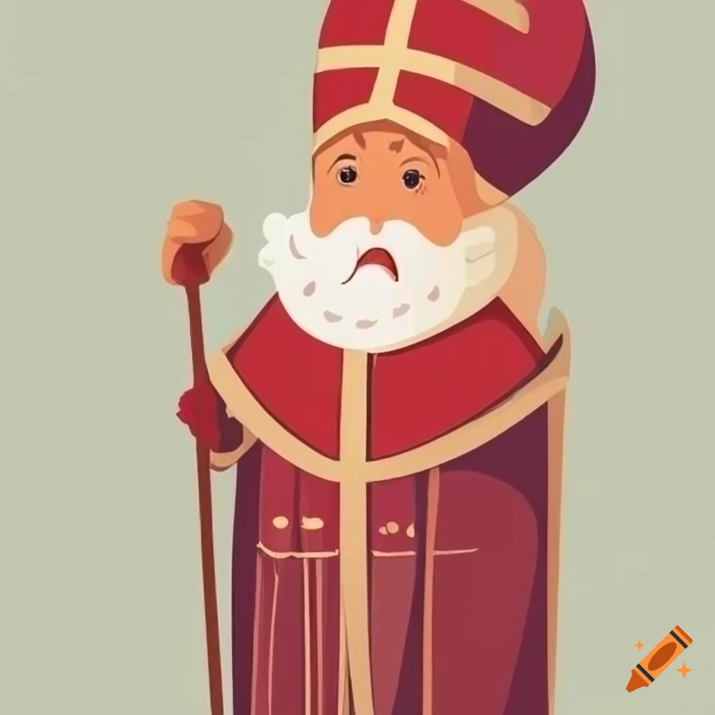 Flat illustration of sinterklaas