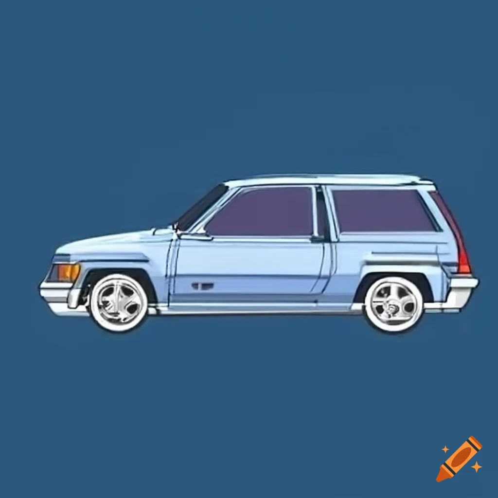 Blueprint of a renault 5 gt turbo station wagon