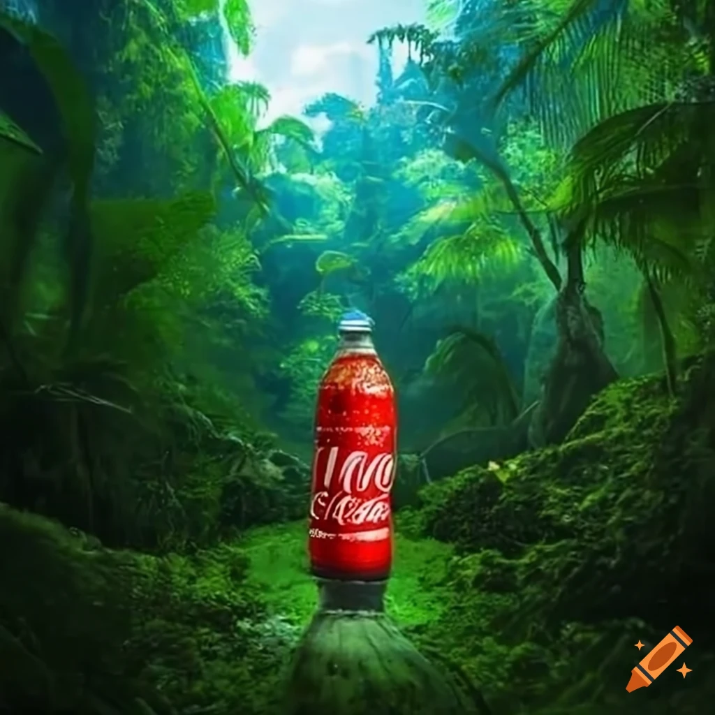 Coca-cola in a tropical setting on Craiyon