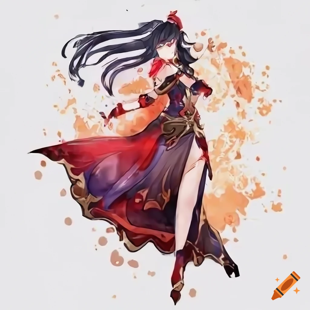 Detailed anime-style design of a human girl character, side view ...