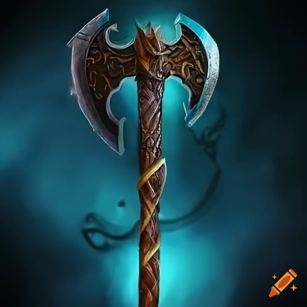 Image of a mythical axe on Craiyon