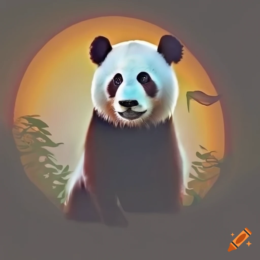 Panda at sunrise
