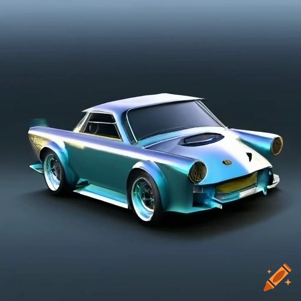 Ultra detailed vintage racing car with wide rally sport wheels on Craiyon